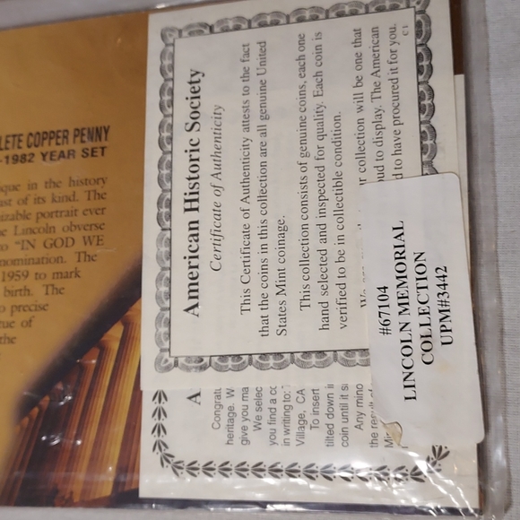 Lincoln Memorial Copper Penny Set | Other | Lincoln Memorial Complete ...